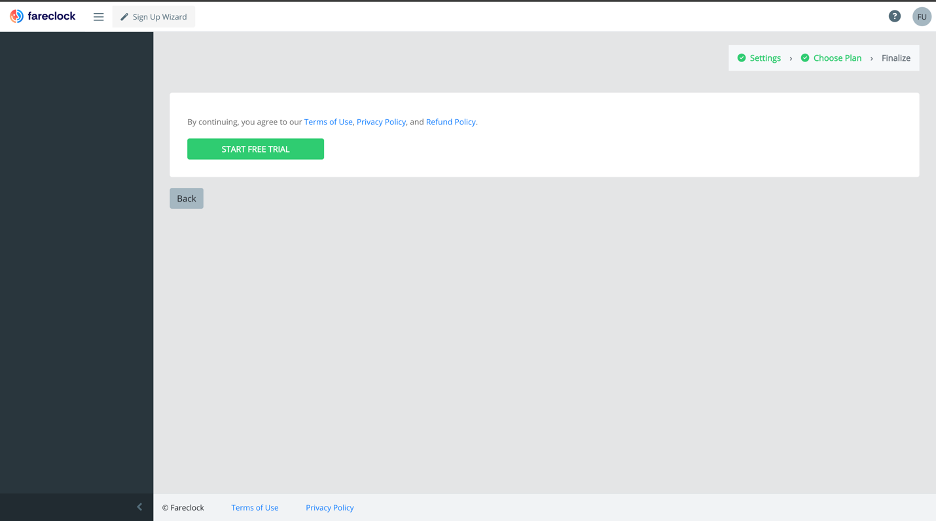 Setting Up Your Free Trial – Fareclock Support