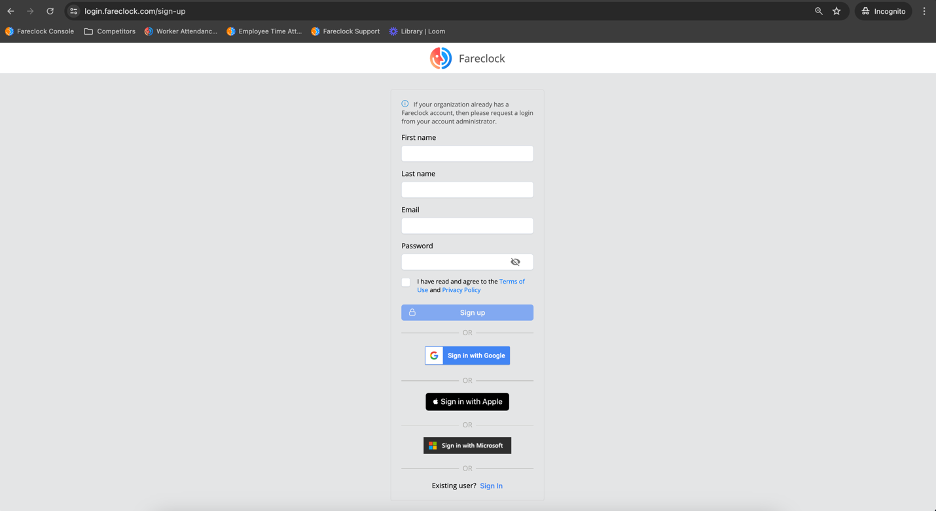 Setting Up Your Free Trial – Fareclock Support