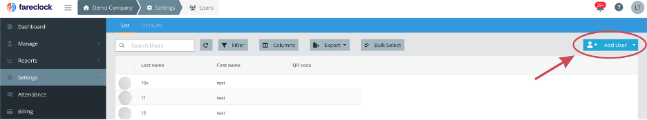 Adding Users in Fareclock Console Using Three Methods – Fareclock Support