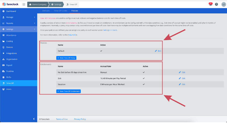 How to Setup Time Off Accruals and Policies – Fareclock Support