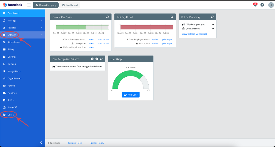 Setting Up Admin Notifications and Alerts – Fareclock Support