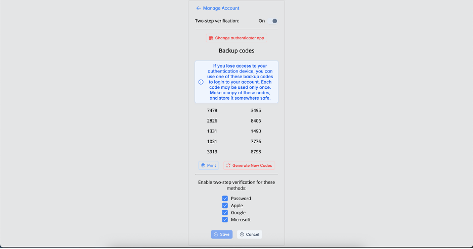 Available Login Security Features – Fareclock Support
