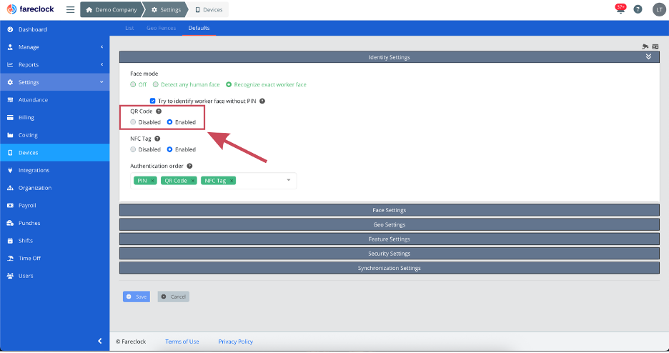 How to Punch Using QR Code – Fareclock Support